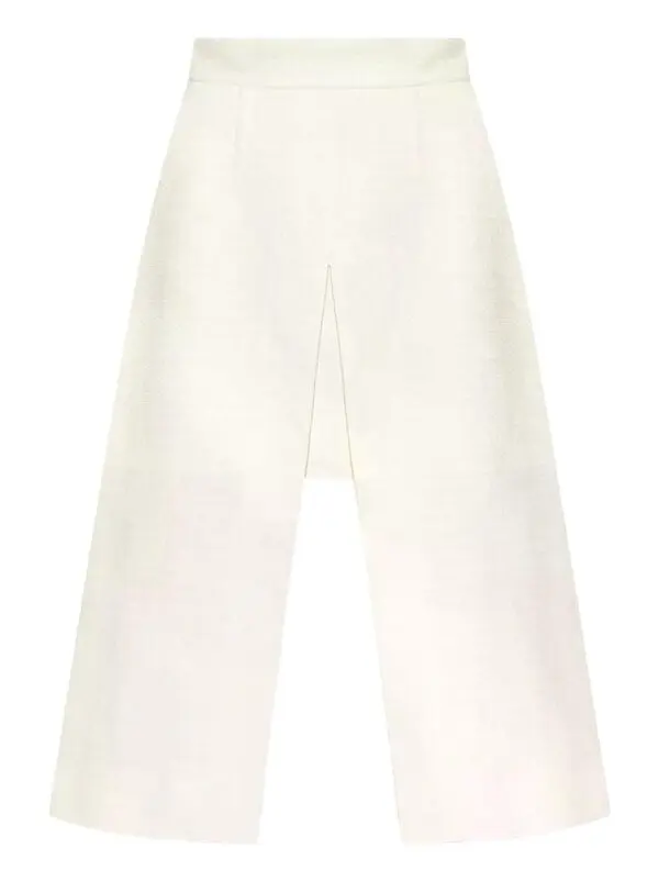 Dolce & Gabbana Textured Front-split Skirt - White