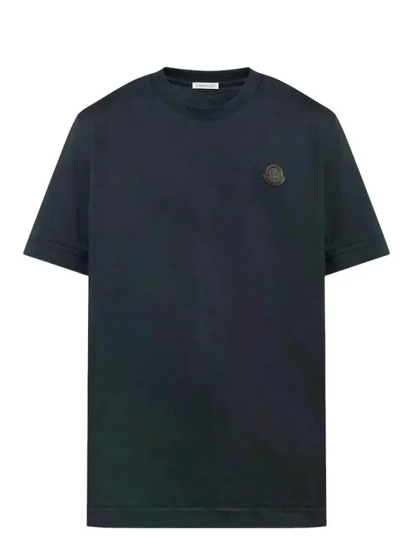 Moncler Logo-patch Cotton T-shirt - Blue