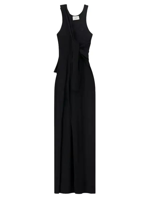 Coperni Knot-detail Side-slit Maxi Dress - Black
