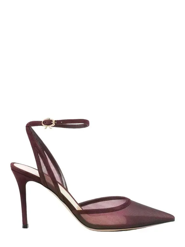 GIANVITO ROSSI 100mm Suede Heeled Pumps - Red