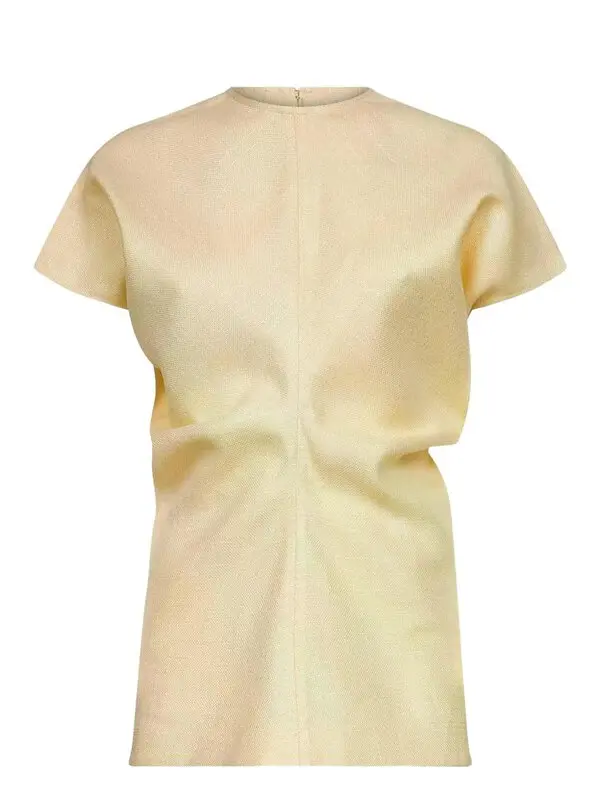 TOTEME Gathered Short-sleeve Top - Neutrals