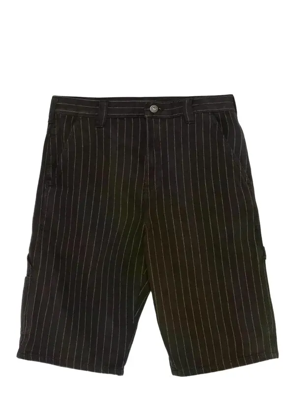 Dickies Service Carpenter Pinstripe Cotton Shorts - Black
