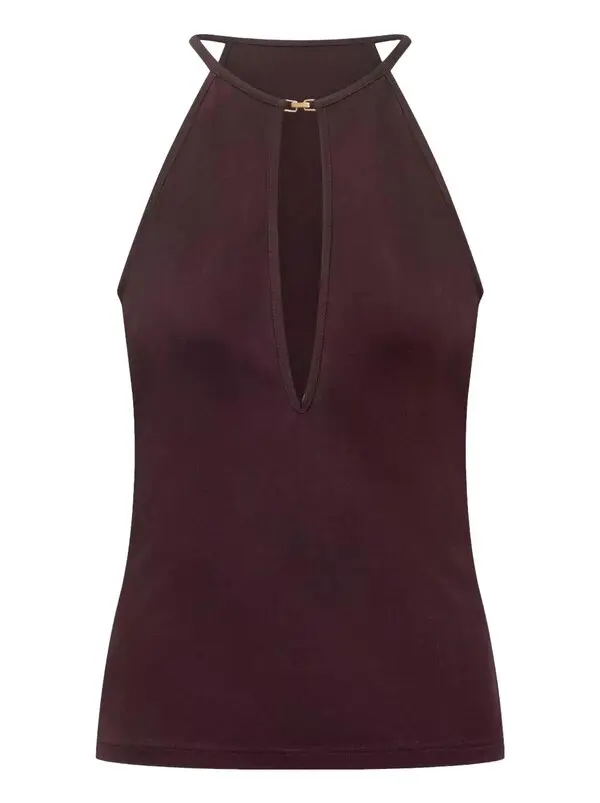 TOM FORD Halterneck Jersey Top - Brown