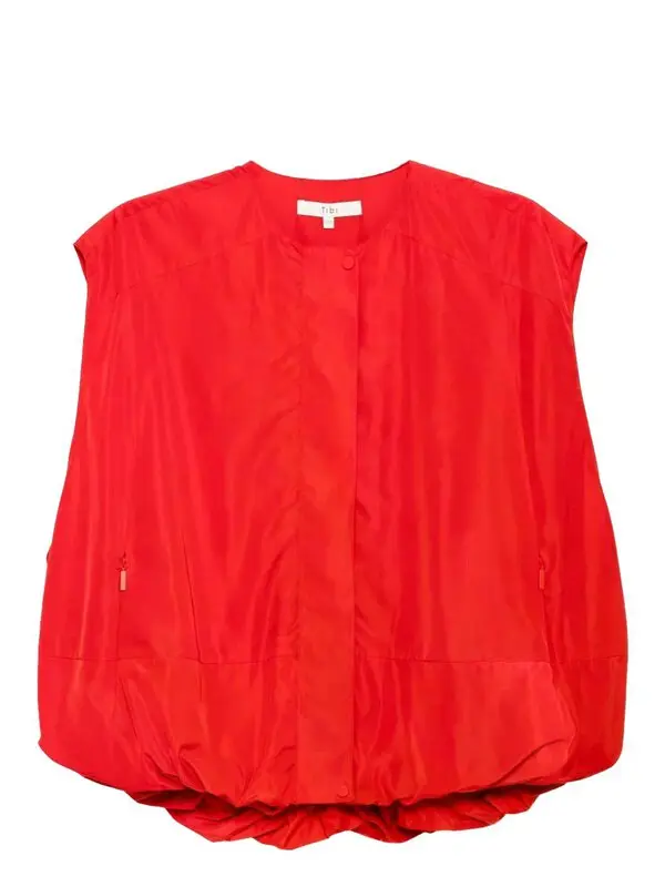 Tibi Sleeveless Blousant Vest - Red