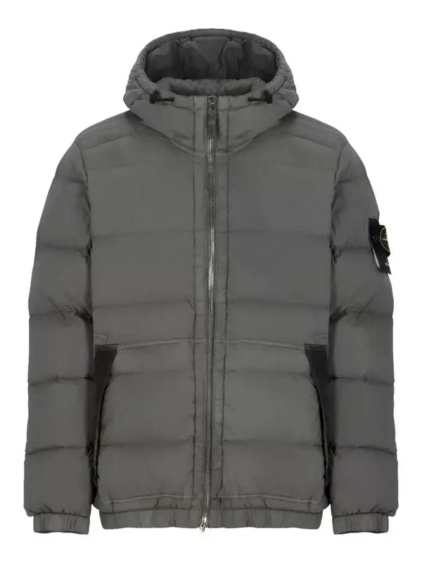 Stone Island Seamless Tunnel Nylon Down-tc Hooded Jacket - Grey