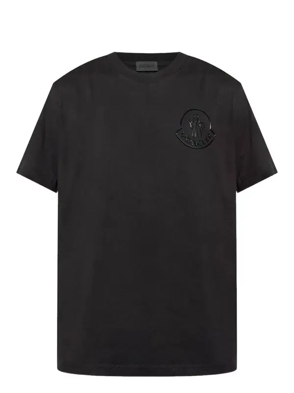 Moncler Logo-embossed Cotton T-shirt - Black