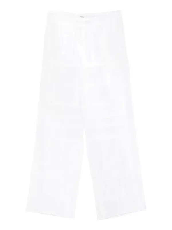TOTEME Monogram Crochet Trousers - White