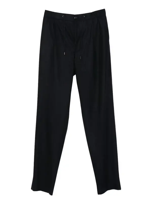 Giorgio Armani Pleated Drawstring Trousers - Blue