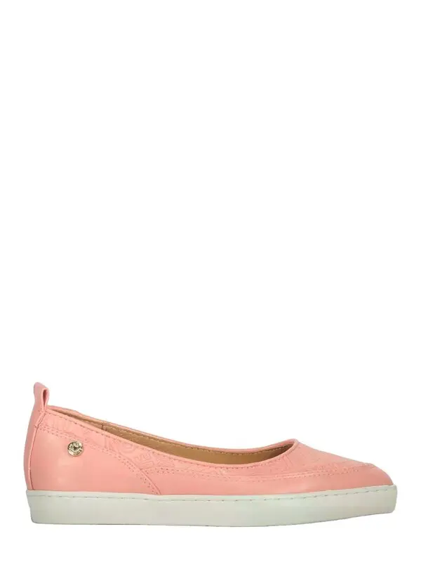 Moschino Logo-plaque Ballerina Flats - Pink