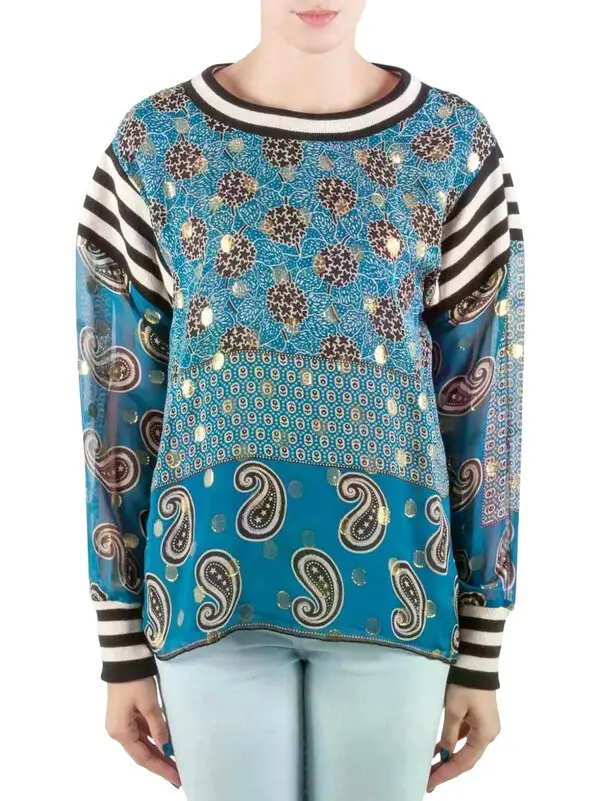 Anna Sui Paisley-print Top - Blue
