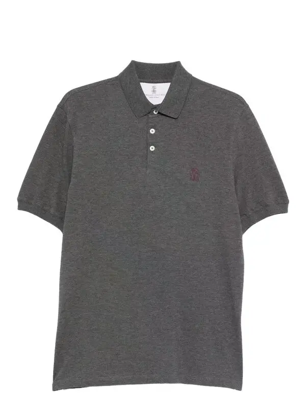 Brunello Cucinelli Short-sleeve Polo Shirt - Grey