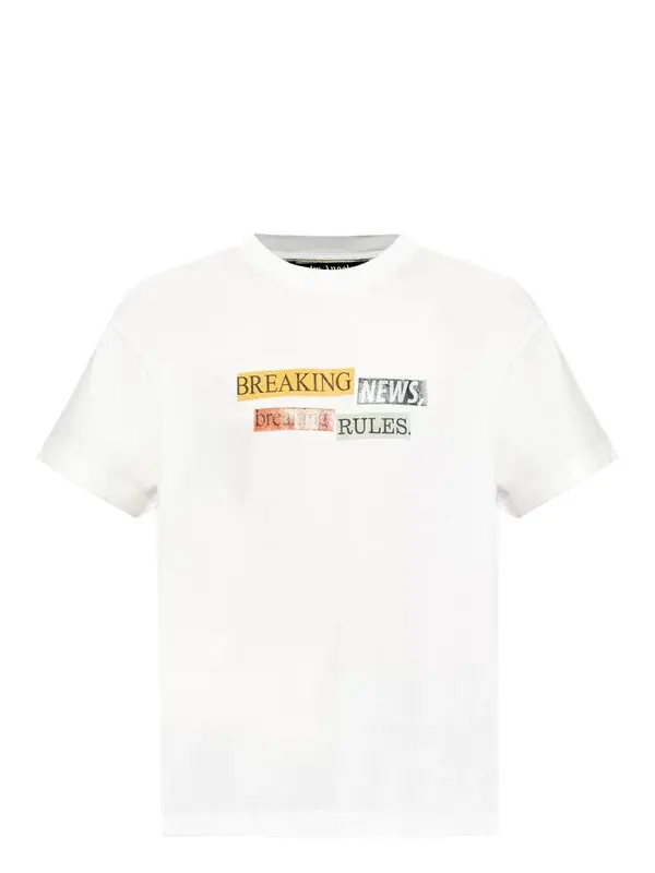 Palm Angels Breaking News Graphic T-shirt - White