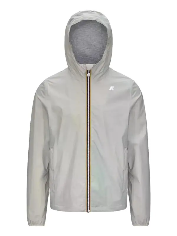 K-WAY Logo-print Hooded Jacket - Grey