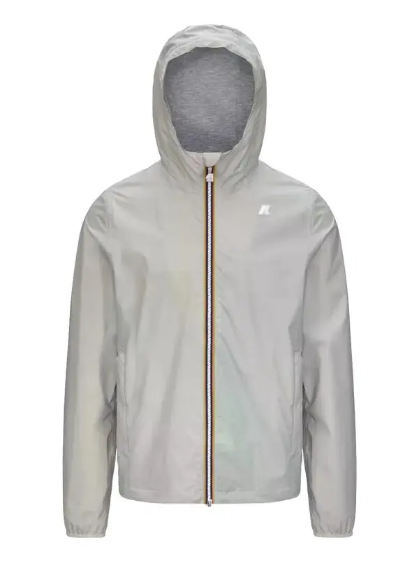 K-WAY Logo-print Hooded Jacket - Neutrals