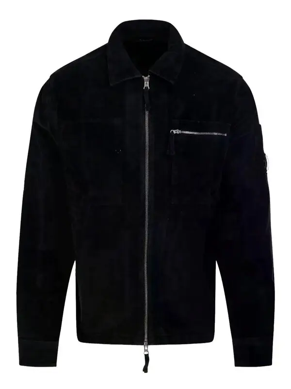 C.P. COMPANY Zip-fastening Corduroy Shirt - Black