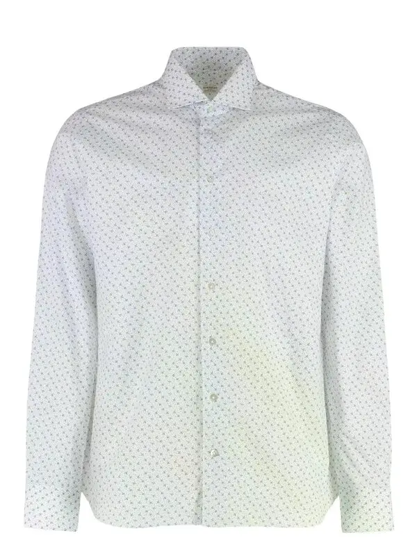 BORRIELLO NAPOLI Printed Cotton Shirt - White
