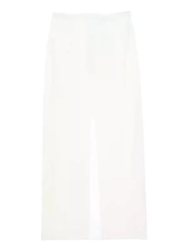 Auralee Slit Midi Skirt - Neutrals