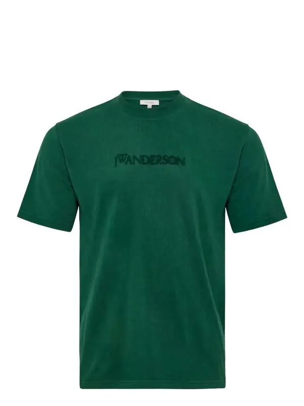 JW Anderson Logo-embroidered T-shirt - Green