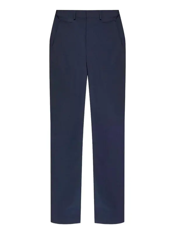 Emporio Armani Logo-print Tapered Trousers - Blue