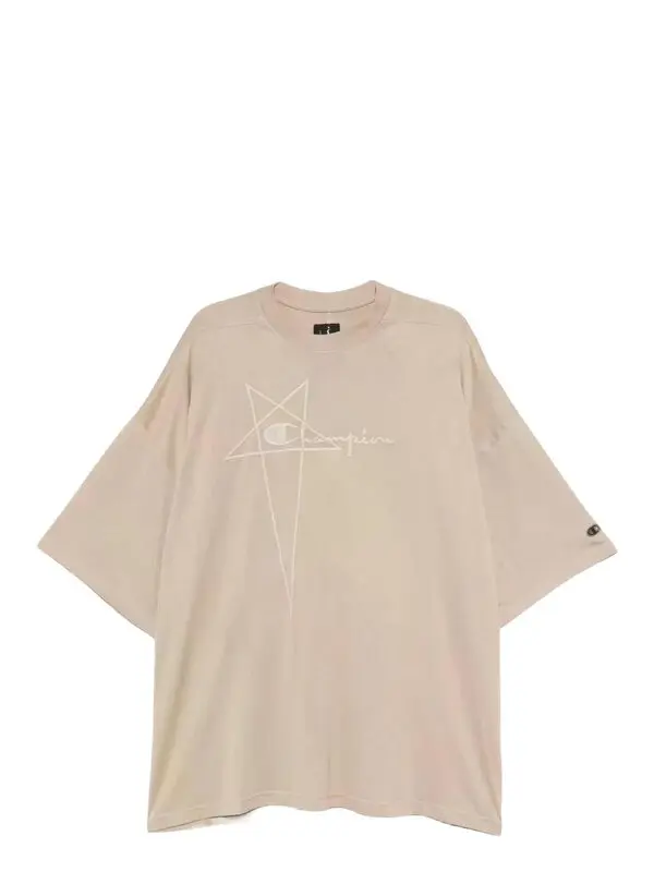 Rick Owens Logo-embroidered T-shirt - Brown
