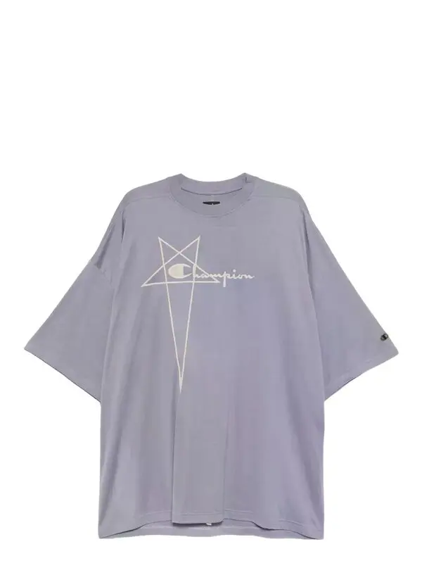 Rick Owens Logo-embroidered T-shirt - Purple