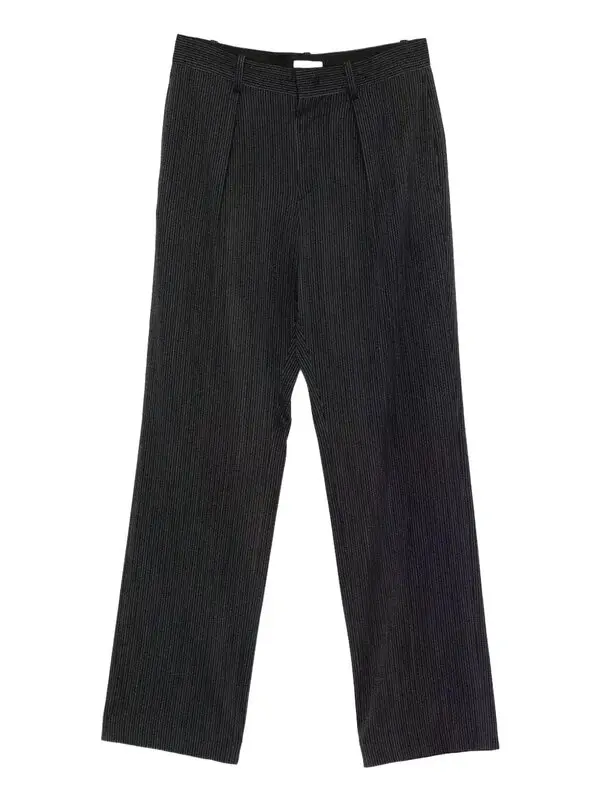 Isabel Marant Pinstripe Pleated Trousers - Black