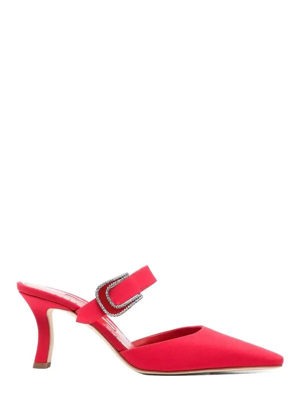 Manolo Blahnik 70mm Jabita Mules - Red