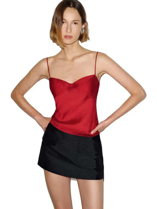 REFORMATION Calloway Low Rise Skort - Black