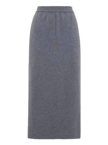 Brunello Cucinelli Track Midi Skirt - Lead