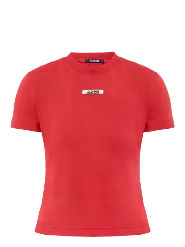 Jacquemus Logo-tag Short-sleeve T-shirt - Red