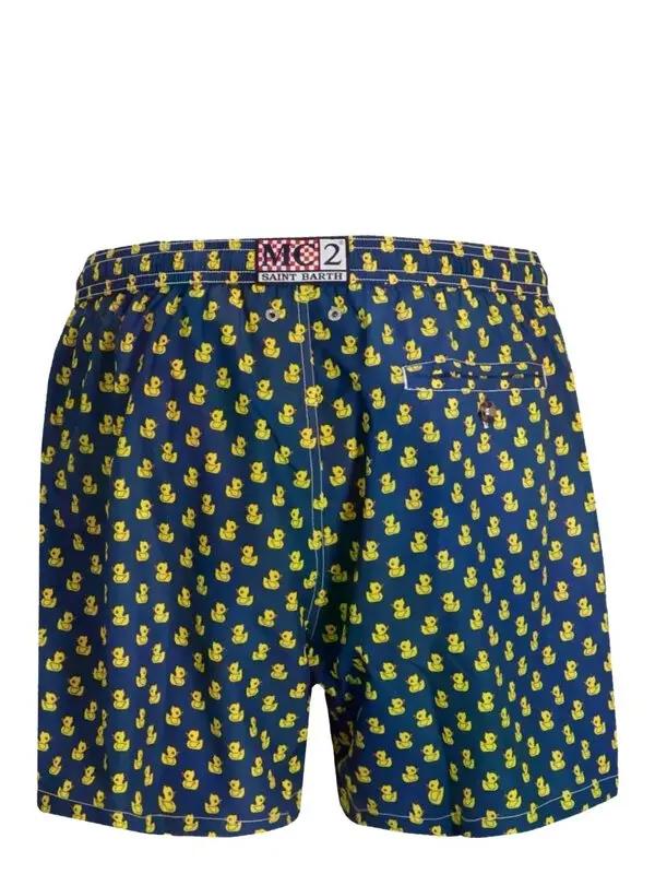 MC2 SAINT BARTH Rubber Duck-print Swim Shorts - Blue