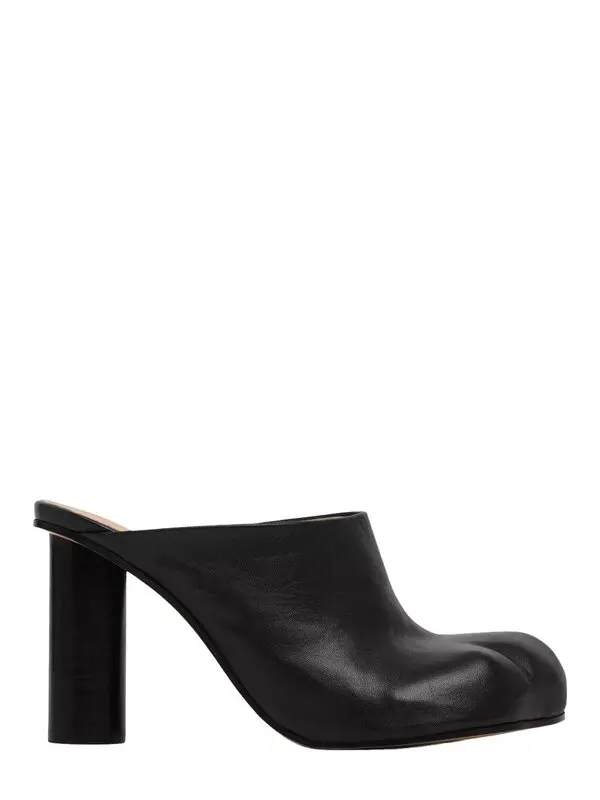 JW Anderson Leather Heeled Mules - Black