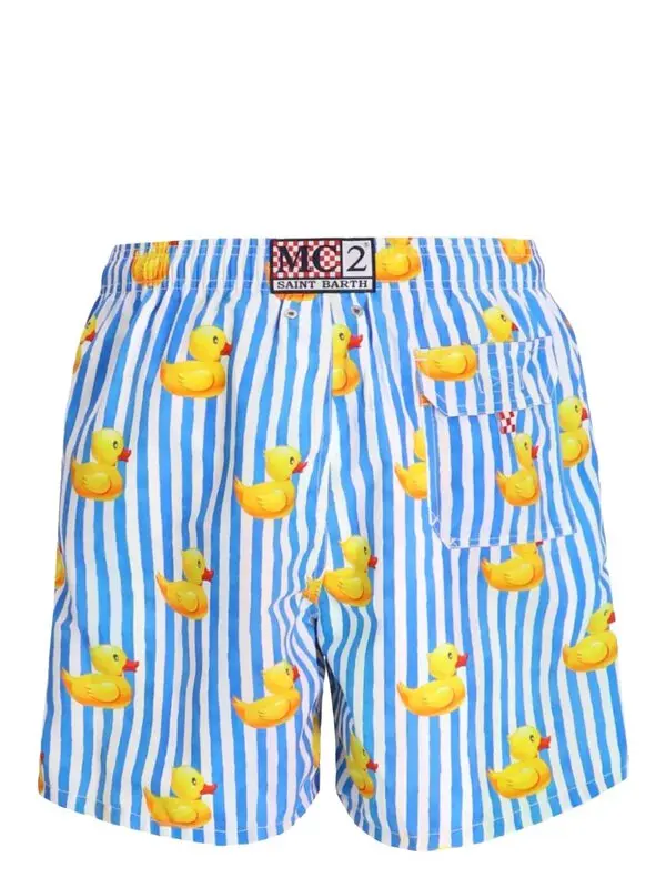 MC2 SAINT BARTH Duck-print Swim Shorts - Blue