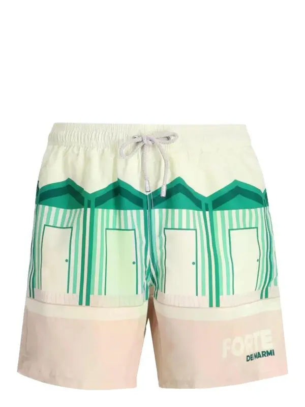 MC2 SAINT BARTH Printed Swim Shorts - Neutrals