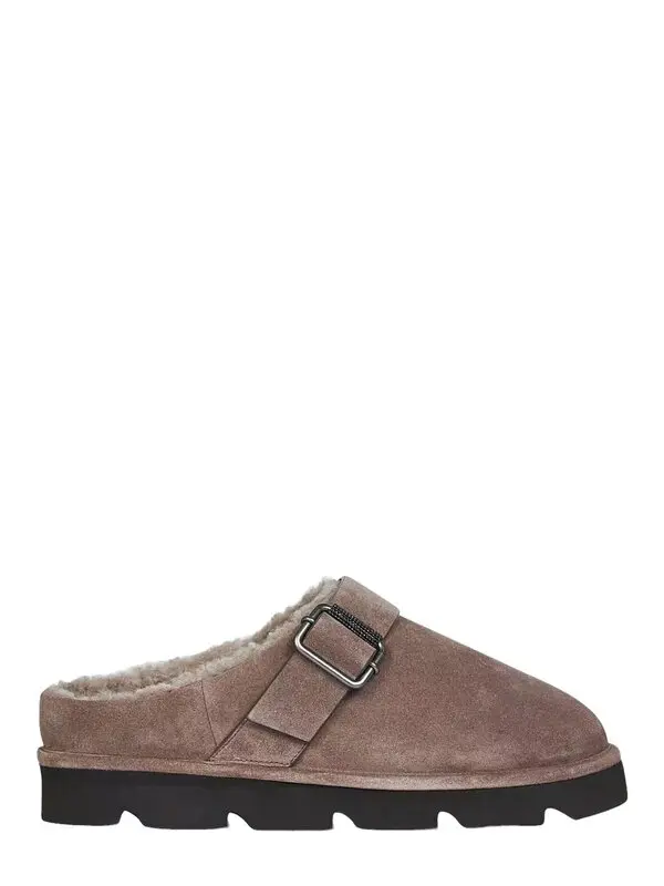 Brunello Cucinelli Buckle-strap Mules - Brown