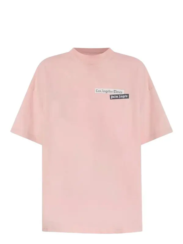 Palm Angels Newspaper Print T-shirt - Pink