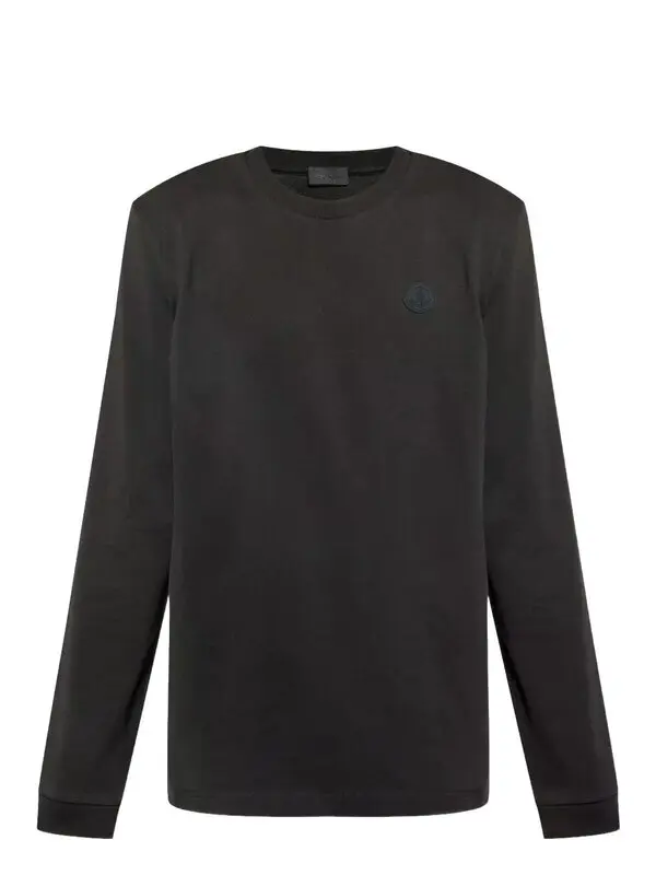 Moncler Logo-patch Long-sleeve T-shirt - Black