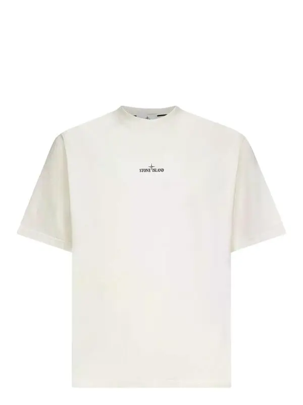 Stone Island Logo-print Crew Neck T-shirt - Neutrals