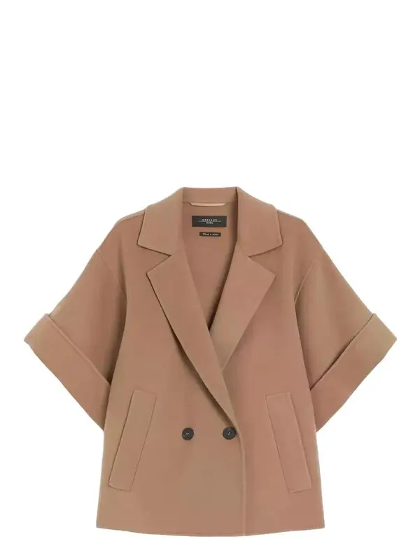 Max Mara Pera Double-breasted Short Coat - Neutrals