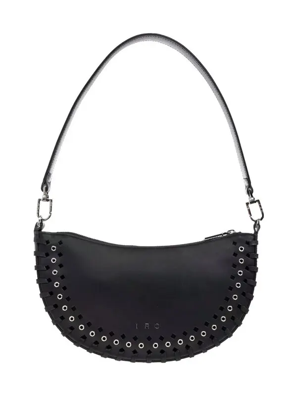 IRO PARIS Iri Arc O Leather Shoulder Bag - Black