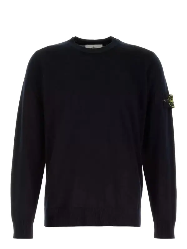 Stone Island Compass-badge Wool Sweater - Blue