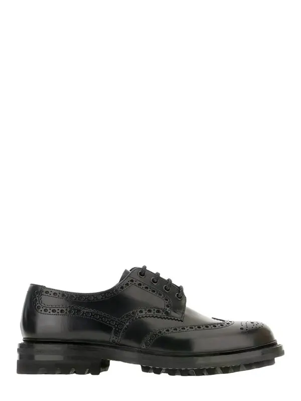 Church's Brogue Wingtip Derby Shoes - Black