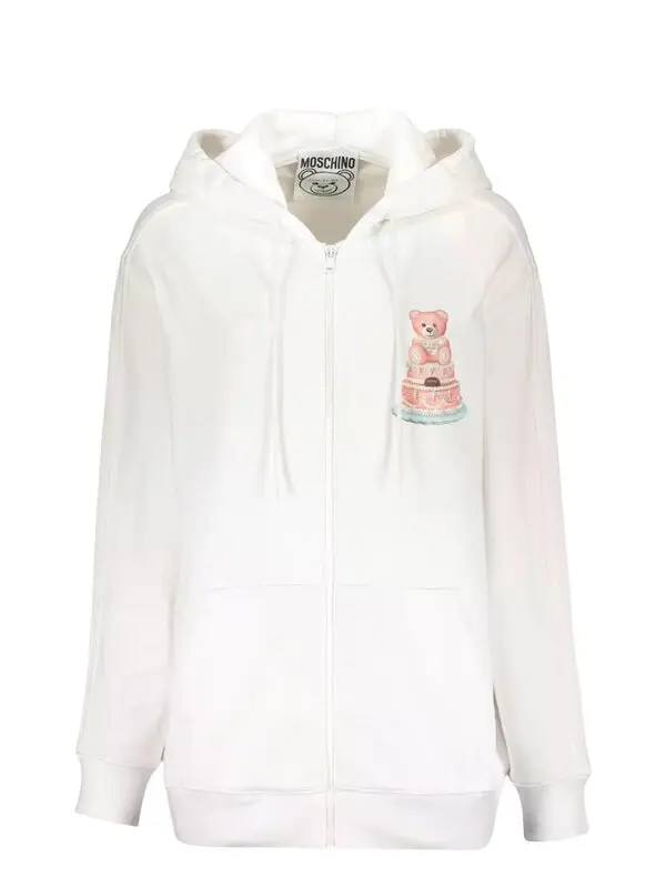 Moschino Zip-up Hoodie - White