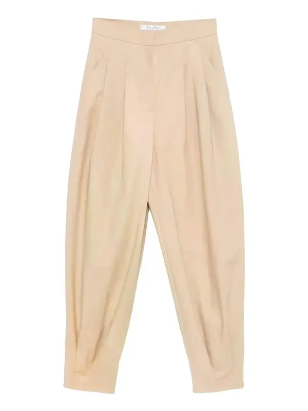 Max Mara Pleated Balloon Trousers - Neutrals