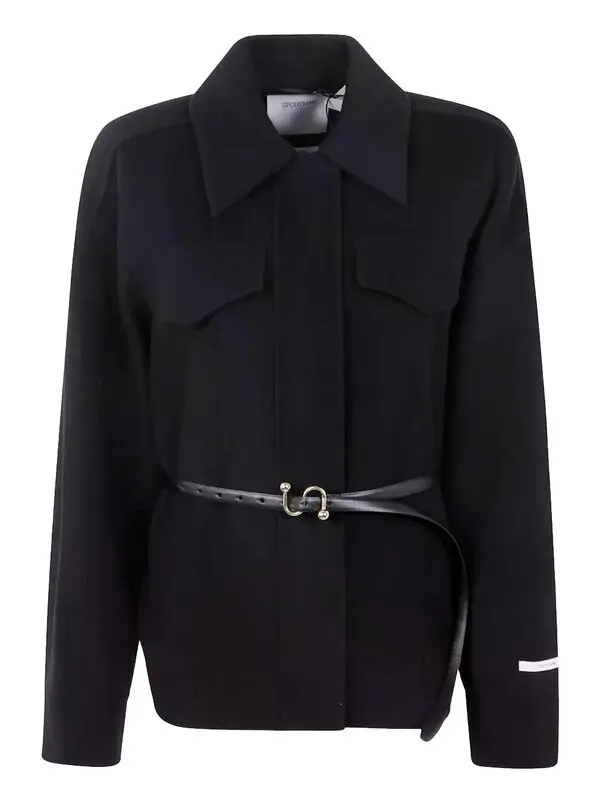 Sportmax Belted Wool Jacket - Black