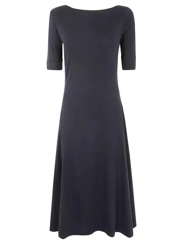 Ralph Lauren Boatneck Midi Dress - Black