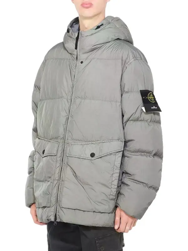 Stone Island Compass-badge Puffer Jacket - Grey