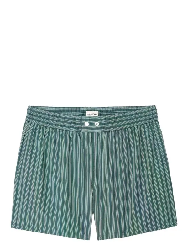 Zadig&Voltaire Cotton Striped Pax Shorts - Green