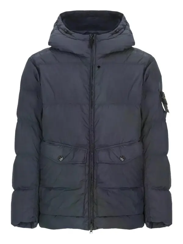 Stone Island Crinkle Reps Ny Padded Jacket - Blue