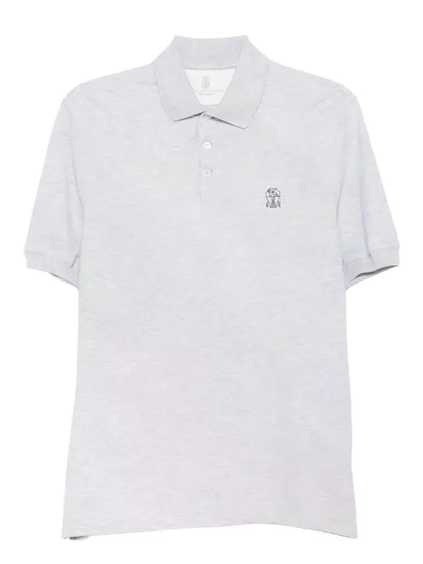 Brunello Cucinelli Cotton Polo Shirt - Grey